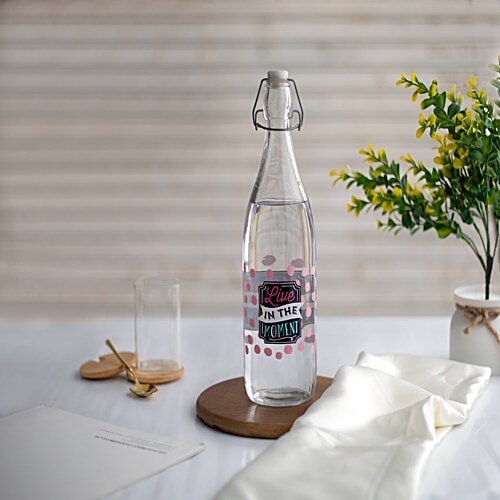 Buy Soogo Champagne Style Bottle Pink With Live In The Moment ...