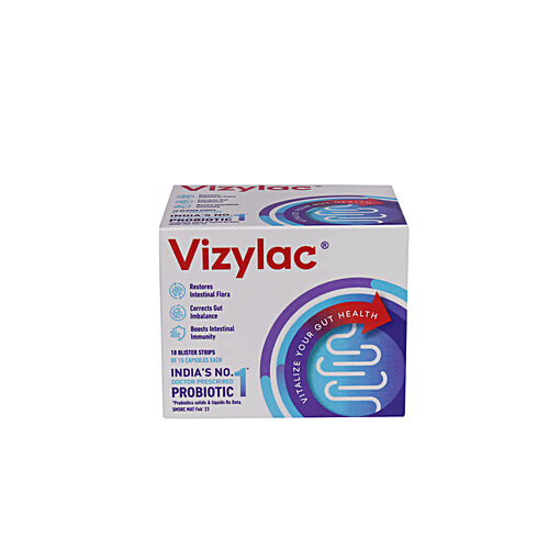 Buy Vizylac Vizylac Lactoacid Capsules Online at Best Price of Rs 79 ...