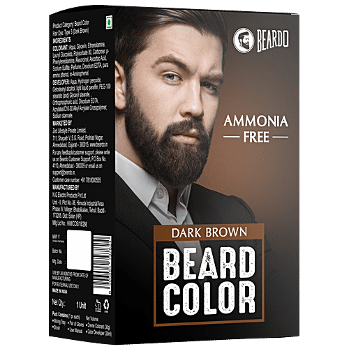 Buy Beardo Beard Color - For Men, Dark Brown Online at Best Price of Rs ...