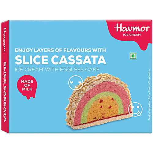 Buy Havmor Slice Cassata Ice Cream - With Eggless Cake Online at Best ...
