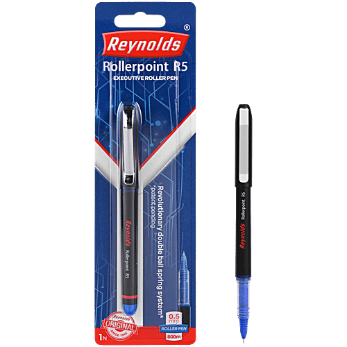 Buy Reynolds R5 Roller Ball Pen For Professional - Blue, 0.5 mm Tip ...