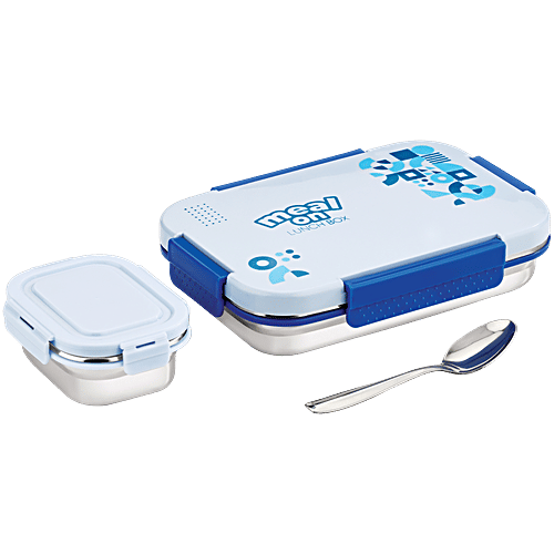 Buy Pratap Lunch Box Steel, Meal On, Blue Online at Best Price of Rs ...