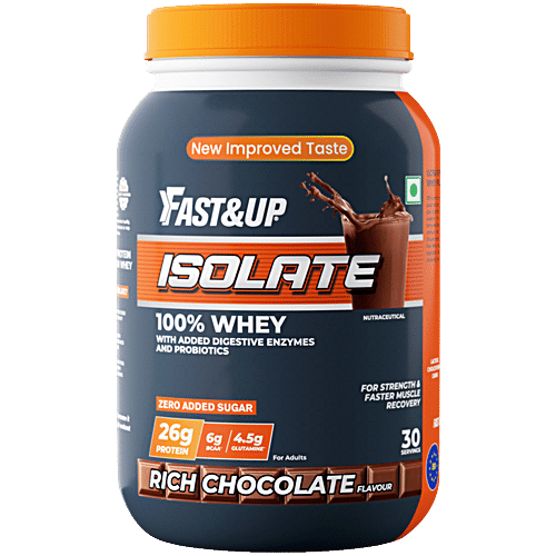 Buy Fast&Up 100% Whey Isolate Protein Powder, Rich Chocolate Online at ...