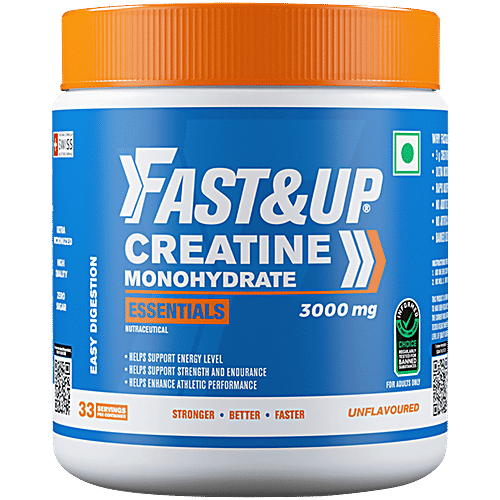 Buy Fast&Up Creatine Monohydrate Essentials 3000 Unflavoured, Easy ...
