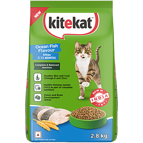 Buy Kitekat Kitten Dry Cat Food - Ocean Fish Flavour Online at Best ...