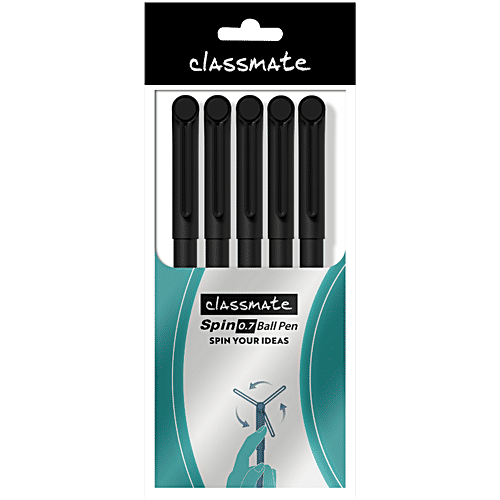 Buy Classmate Spin 0.7 Ball Pen - Black Online at Best Price of Rs 49 ...