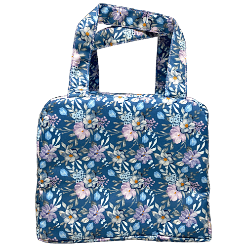 Buy Hoom Lunch Bag - With Aluminium Insulation, Floral Print, Blue ...