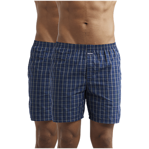 Buy Jockey 1223 Men's Super Combed Mercerized Cotton Woven Checkered ...