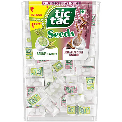 Buy Tic Tac Seeds Hard Candy - Saunf & Jeera Rock Salt Flavoured Online ...