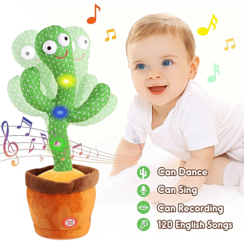 Buy Desidiya Dancing Cactus Talking Toy - Interactive Plush For Babies ...