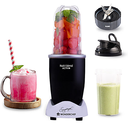 Buy Wonderchef Nutri-blend Activ Mixer Grinder, 500W - Black Online at ...