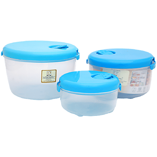 Buy Laplast Plastic Storage Container - Blue Lid, Transparent, Plain ...