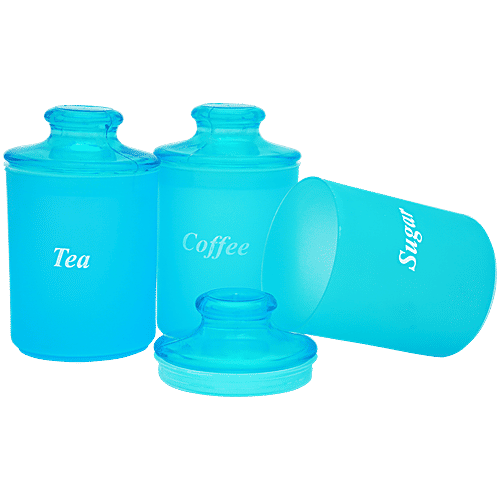 Buy Laplast Airtight Tea, Coffee & Sugar Plastic Container - Blue ...