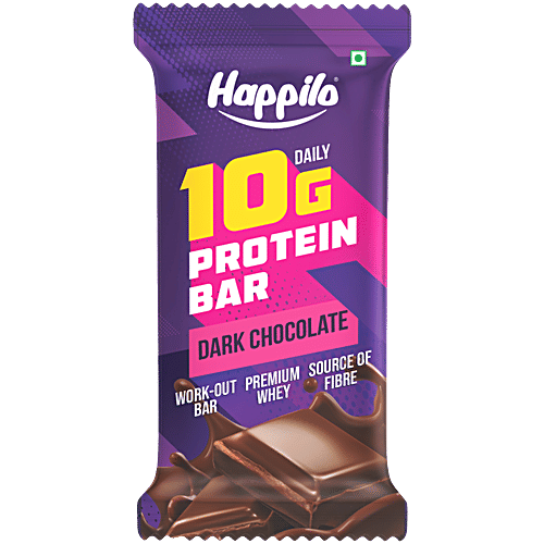 Buy Happilo Daily 10 G Dark Chocolate Protein Bar Online at Best Price ...