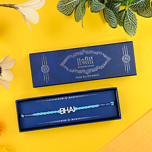 Buy Shree Rakhi Bhai Bold Text Rakhi - Made From 925 Silver Online at ...