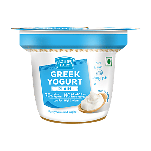Buy Mother Dairy Plain Greek Yogurt Online at Best Price of Rs null ...
