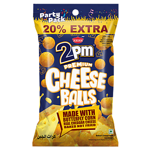 Buy 2PM Snacks Premium Cheese Balls With Butterfly Corn & Cheddar Cheese Online at Best Price of ...