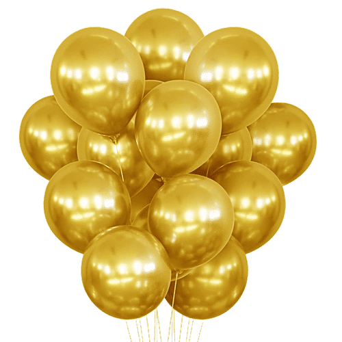 Buy Party Propz Golden Metallic Balloons - Luxury Party Decoration, For ...