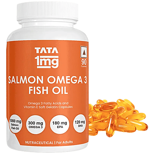 Buy Tata 1mg Salmon Omega 3 Fish Oil Capsule With Vitamin E ...
