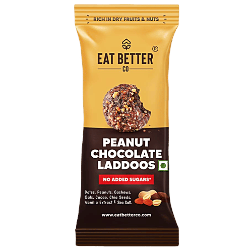 Buy Eat Better Co Peanut & Chocolate Laddoos - No Added Sugar, 95% Dry ...