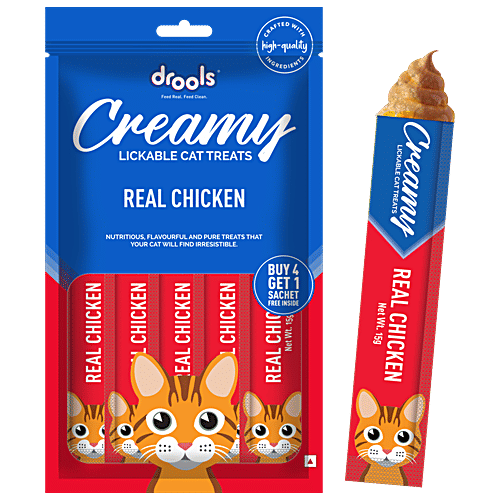 Buy Drools Creamy Real Chicken Lickable Cat Treat Online at Best Price ...