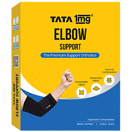 Buy Tata 1mg Elbow Support, Elbow Brace For Relief From Inflammation & Stiffness In The Forearm ...