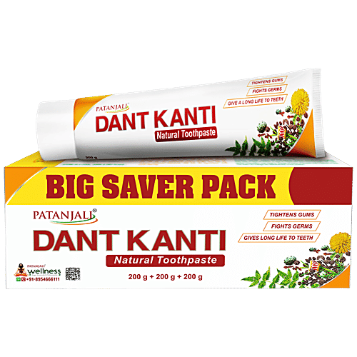 Buy Patanjali Dant Kanti Natural Herbal Toothpaste for Oral Care Online ...