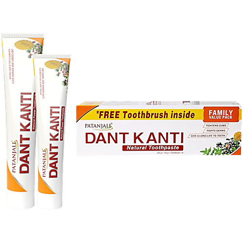Buy Patanjali Dant Kanti natural toothpaste for Oral Care with Herbal ...