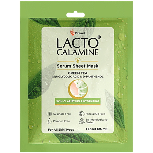 Buy Lacto Calamine Green Tea Face Sheet Mask - Instant Hydration ...