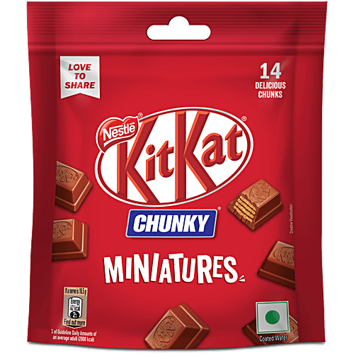 Buy Nestle Kitkat Chunky Miniatures Choco Coated Wafer Share Bag Online ...