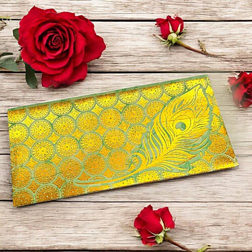 Buy Creative Space Shagun Envelope/Lifafa - Green & Golden Colour ...