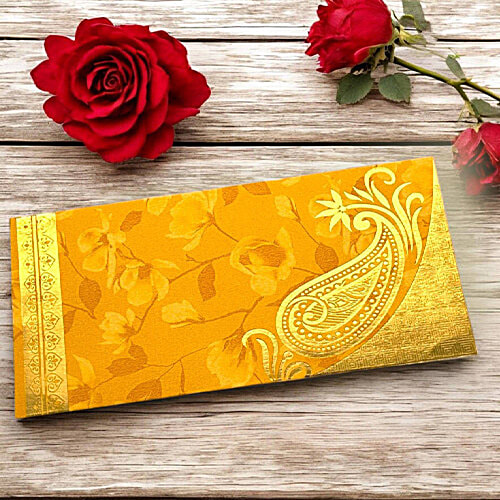 Buy Creative Space Shagun Envelope/Lifafa - Designer Paper, Yellow ...