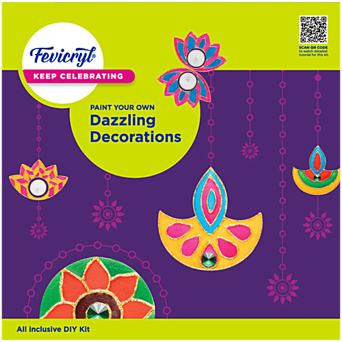 Buy Fevicryl Paint Your Own Dazzling Decorations - All Inclusive DIY ...