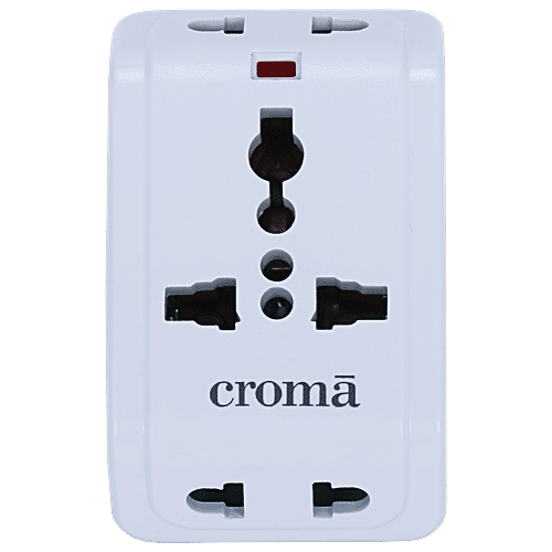 Buy Croma 6 Amps 3 Way Multiplug (Built-in Surge Protection ...