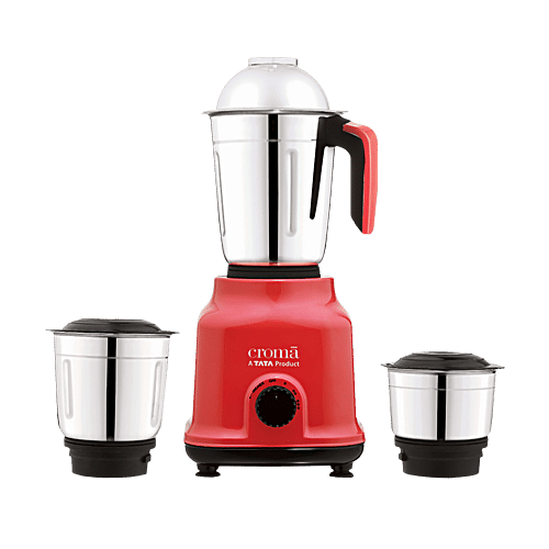 Buy Croma 500 Watt 3 Jars Mixer Grinder (19000 RPM, Shock Proof Body ...