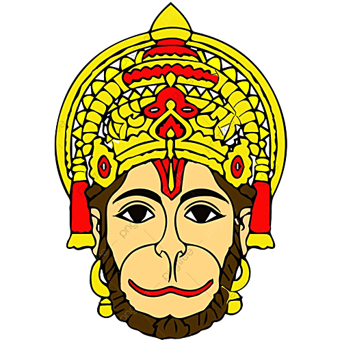 Buy Divine Art Hanuman Ji Face Mask /Paper Mache Mask Online at Best ...