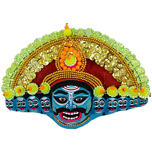 Buy Divine Art Ravan Ji Face Mask From Paper Mache Online at Best Price ...
