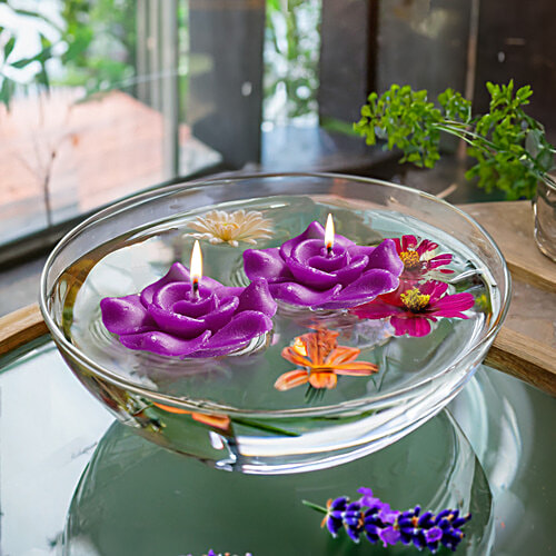 Buy Iris Home Fragrances Floater Candles - Lavender Online at Best ...