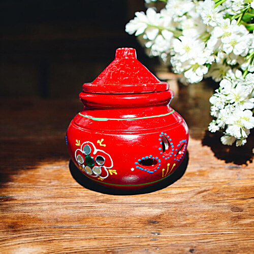 Buy House of Festivals Garba Clay Pot - For Navratri Celebration Online ...