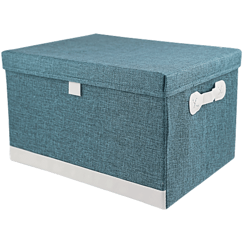 Buy DP Cotton Cloth Storage Box - Medium, Foldable Organizer Bag For ...