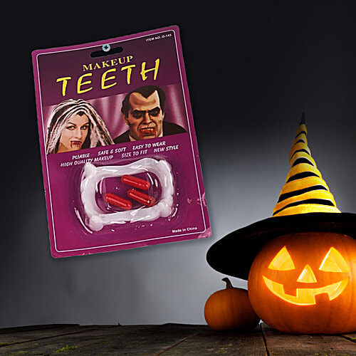 Buy DP Halloween Witch Teeth With Fake Blood Capsule Online at Best ...