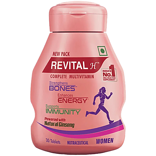 Buy Revital H Woman Tablet With Multivitamins, Calcium, Zinc & Natural ...