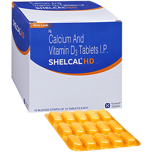 Buy Shelcal HD Tablet With Calcium & Vitamin D3 For Bone, Joint ...