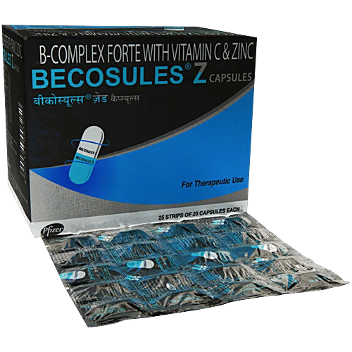 Buy Becosules Z Capsule With Vitamin B Complex, Vitamin C & Zinc Online at Best Price of Rs null ...