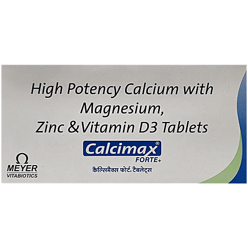 Buy Calcimax Forte+ Calcium Tablet With Magnesium, Zinc & Vitamin D3 ...