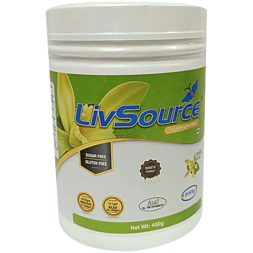 Buy Livsource Powder With Protein & BCAA For Muscle Growth - Vanilla ...