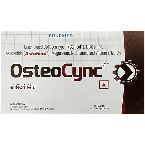 Buy Osteocync Tablet With Collagen, Magnesium, Glutamine & Vitamin E ...