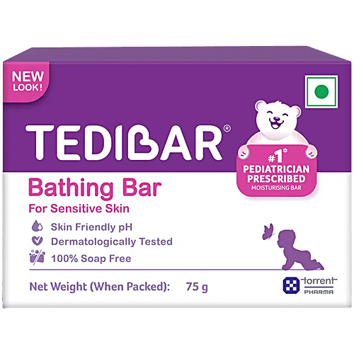 Buy Tedibar Baby Bathing Bar - For Sensitive Skin, Soap Free Online at ...
