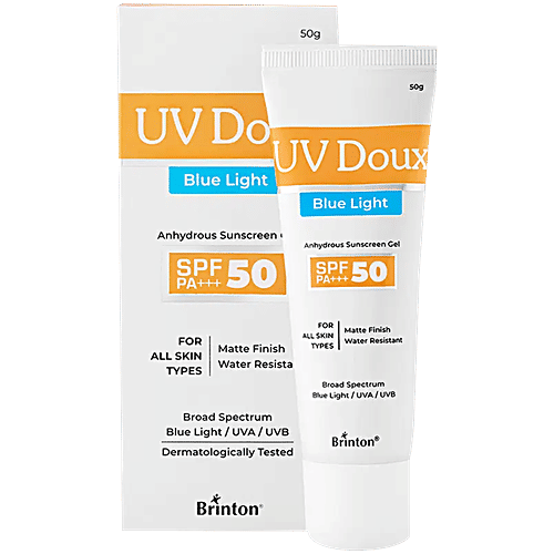 Buy Uv Doux Blue Light Sunscreen Gel SPF 50 PA+++ - Water-Resistant ...