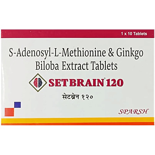 Buy Setbrain 120 Tablet With S-Adenosyl-L-Methionine & Ginkgo Biloba ...